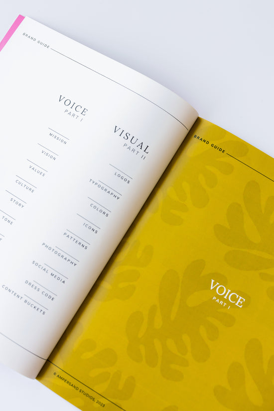 Voice + Visual Brand Guide Canva Template – AmpersandStudios